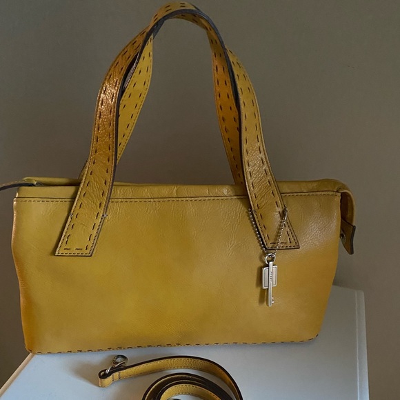 Fossil | Bags | Vintage Fossil Yellow Handbag | Poshmark